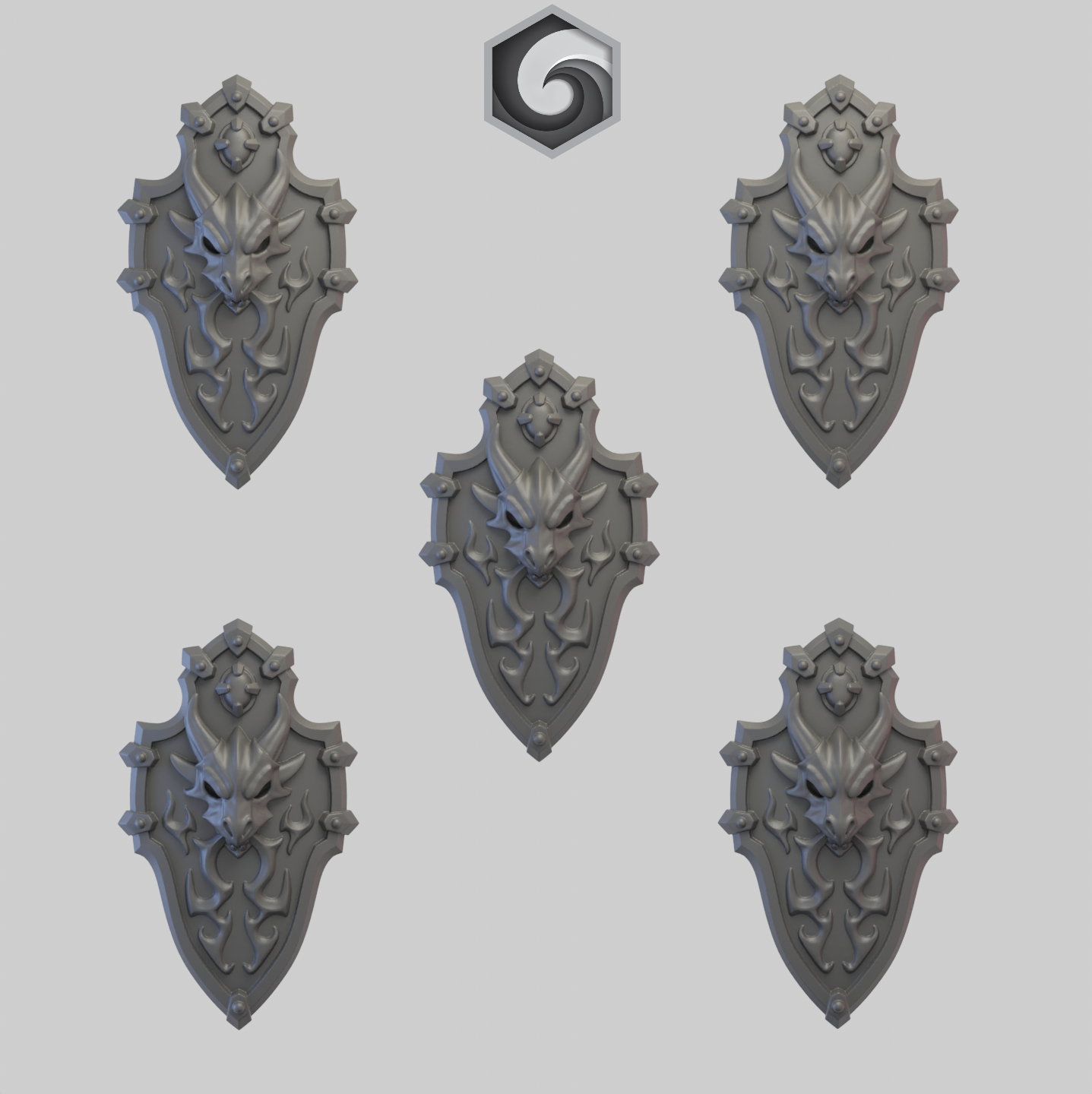 Anvil Warden Shield E x 5 ~ Greytide Studio – UKWarforged